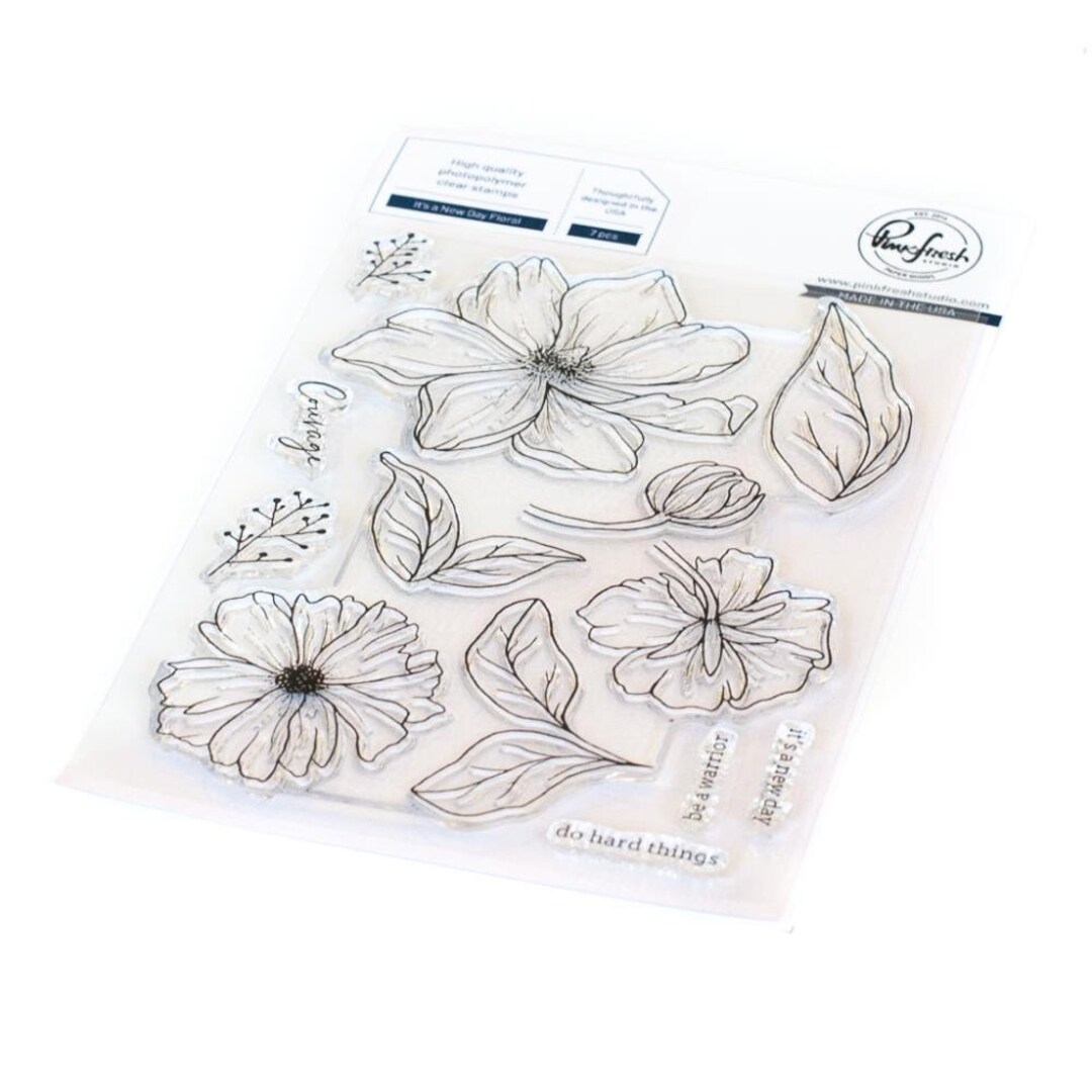 Studio Clear Stamp Set 4x6 It's A New Day Floral, Craft, Flowers - Etsy