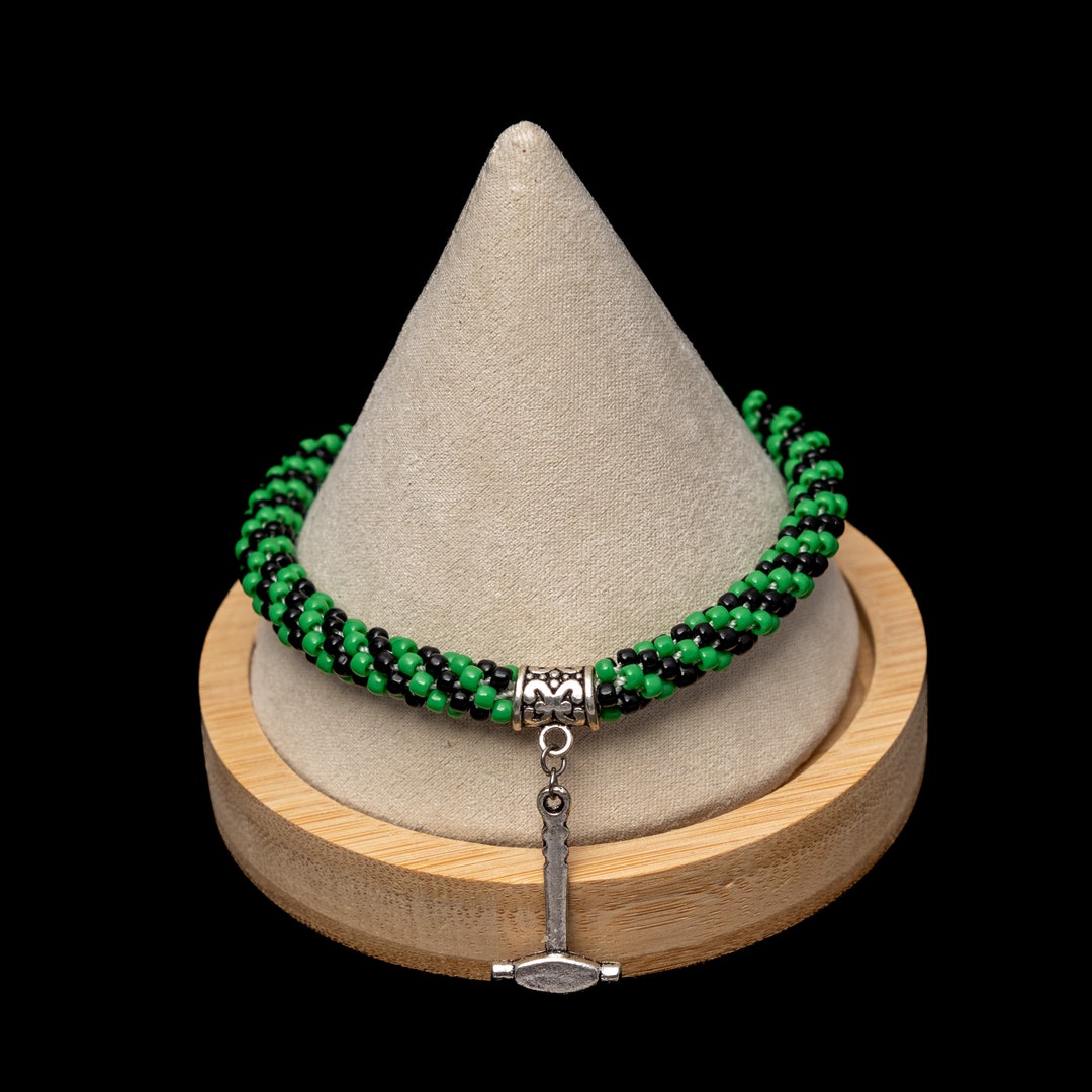 Ogun Deluxe 8 Strand Kumihimo Beaded Ilde / Pulsera With Sledgehammer ...