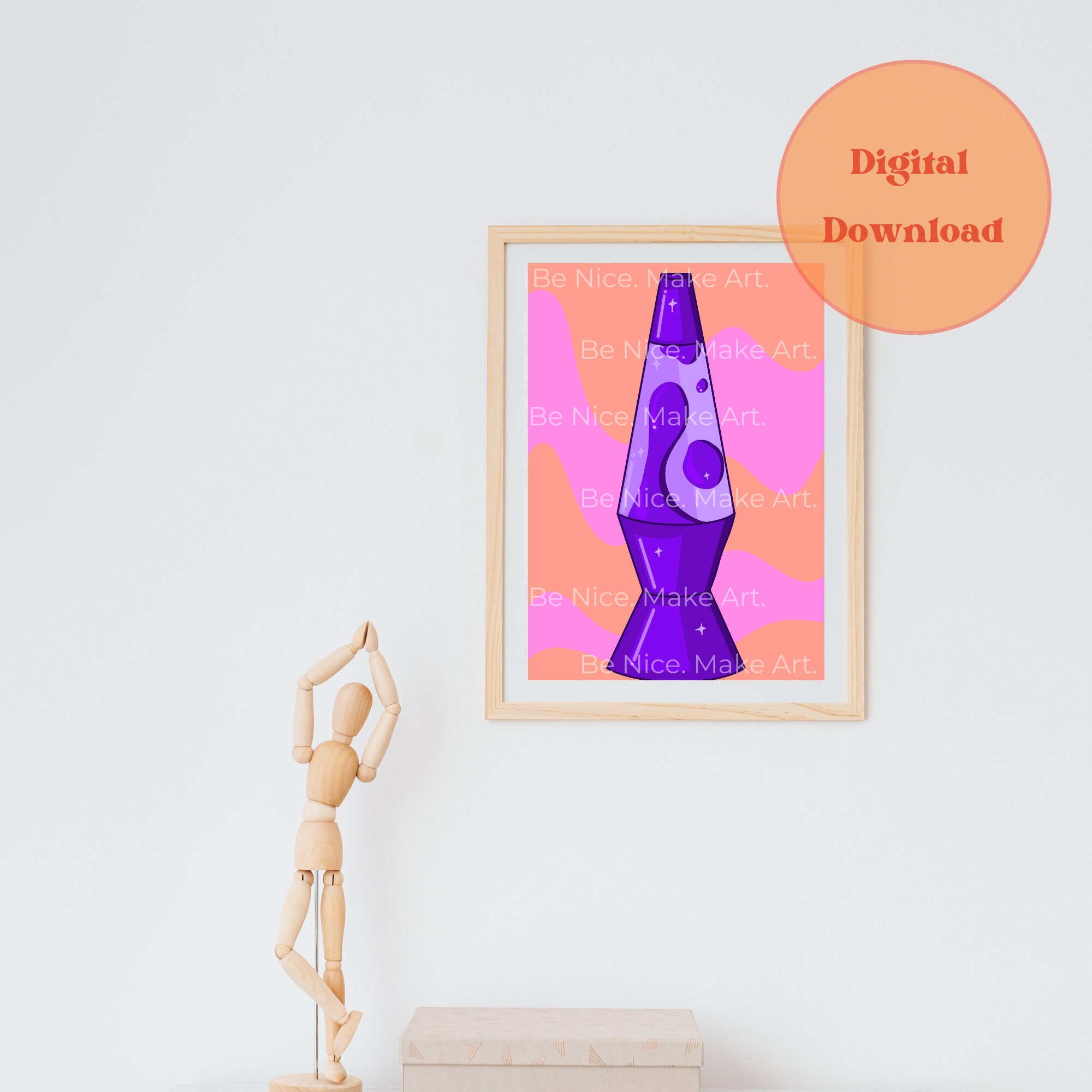 Groovy Retro Lava Lamp Printable | 70s & 90s Vintage Digital Download ...