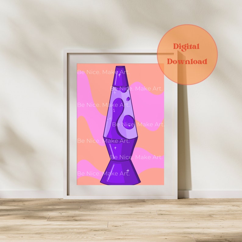 Groovy Retro Lava Lamp Printable | 70s & 90s Vintage Digital Download ...