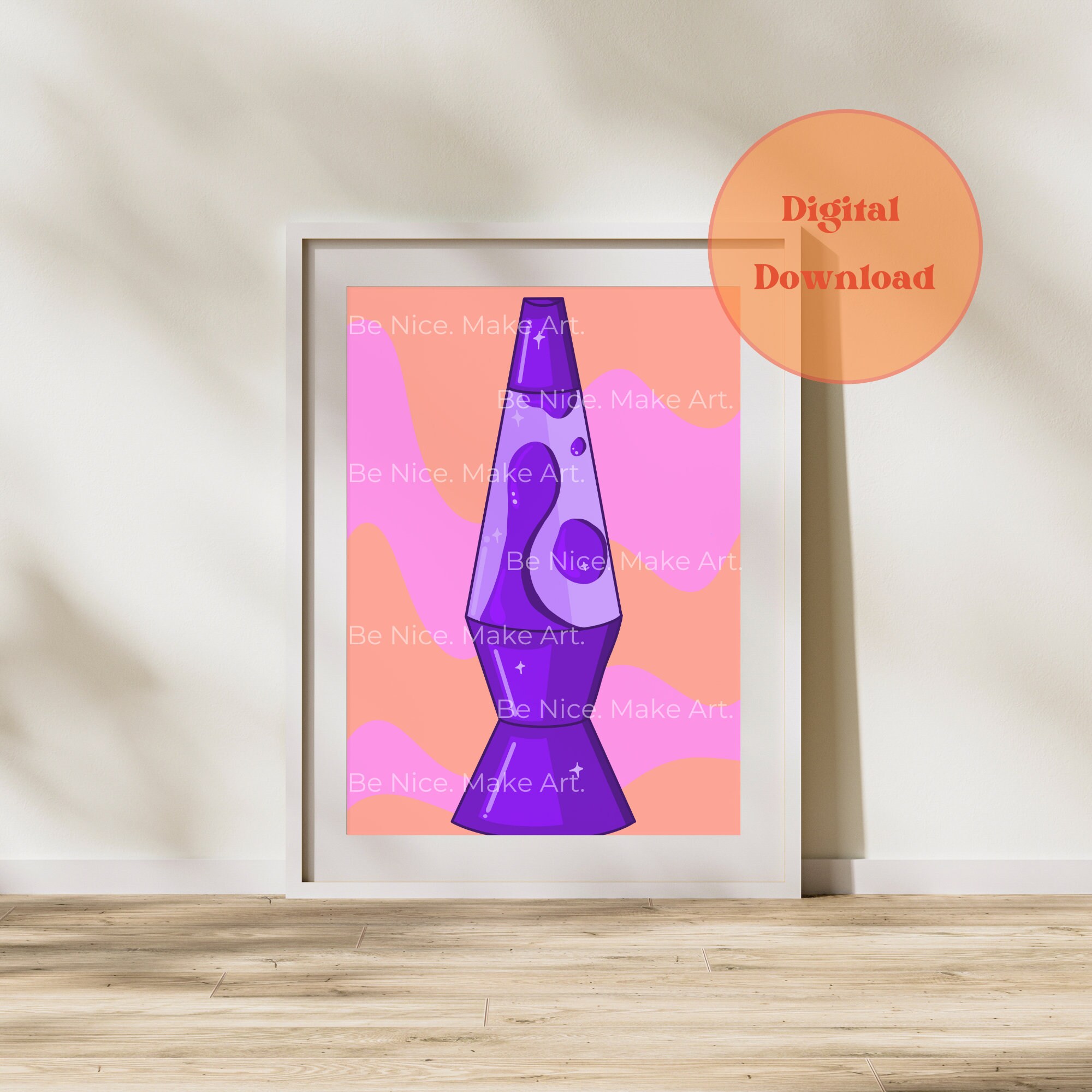 Groovy Retro Lava Lamp Printable | 70s & 90s Vintage Digital Download ...
