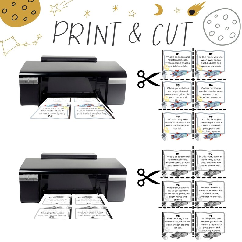 Indoor Space Scavenger Hunt. Printable Game for Family Game Nights ...