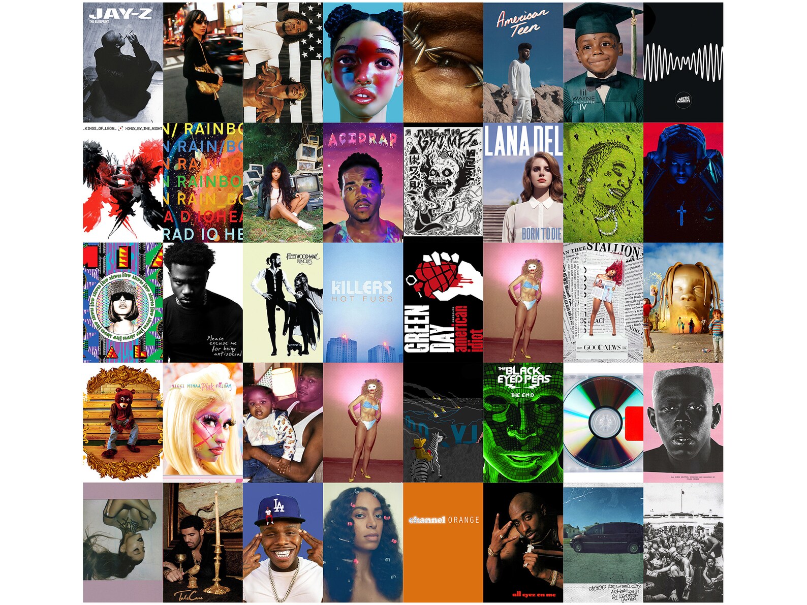 Album Cover Wall Collage Kit, Album Cover Collage Kit, Music Collage ...