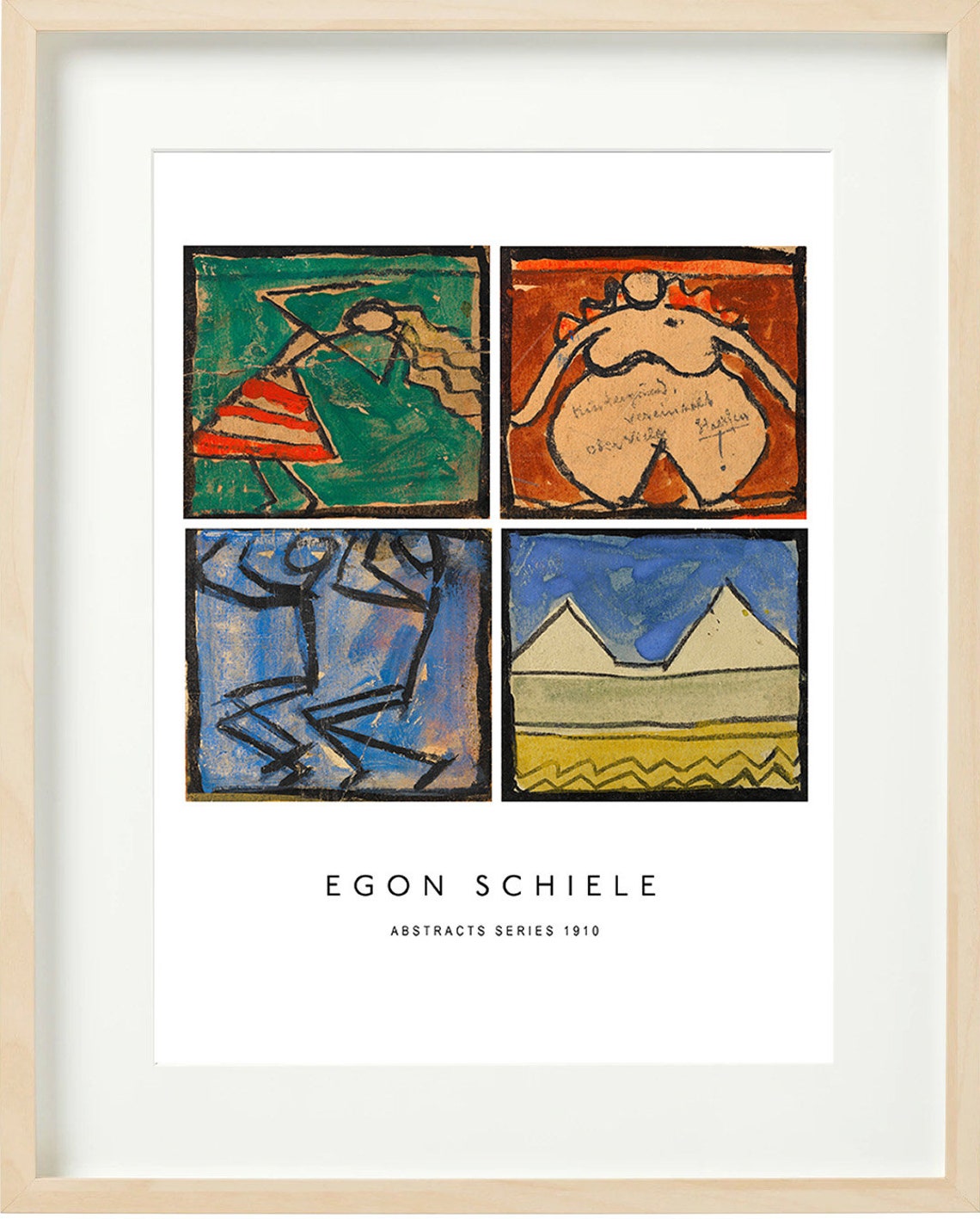 Egon Schiele Exhibition Posters L Egon Schiele Abstract Series I ...