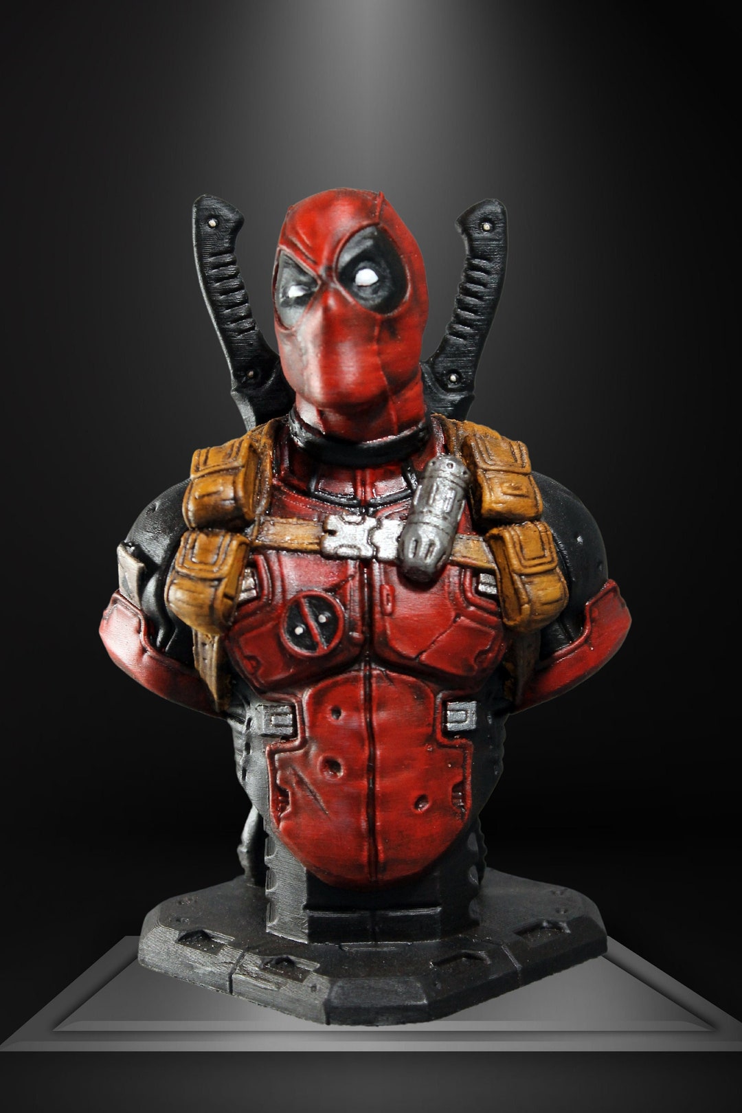Handcrafted 20cm Deadpool Bust Figure in Iconic Outfit - Etsy