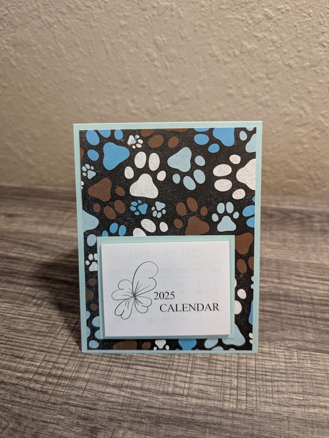 Paw Print Desk Calendar - Etsy
