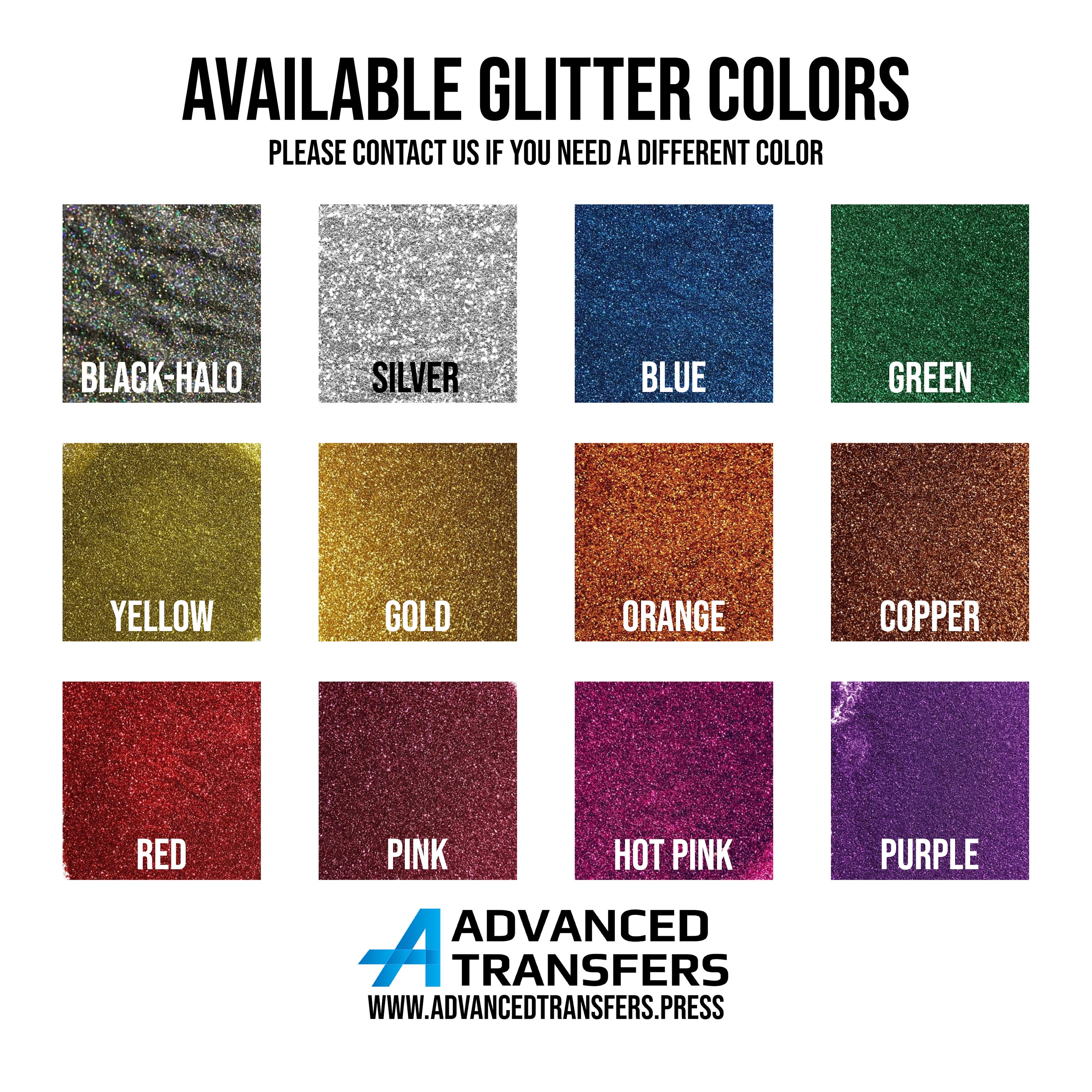 Glitter Screen Printed Glitter Heat Transfers - Etsy