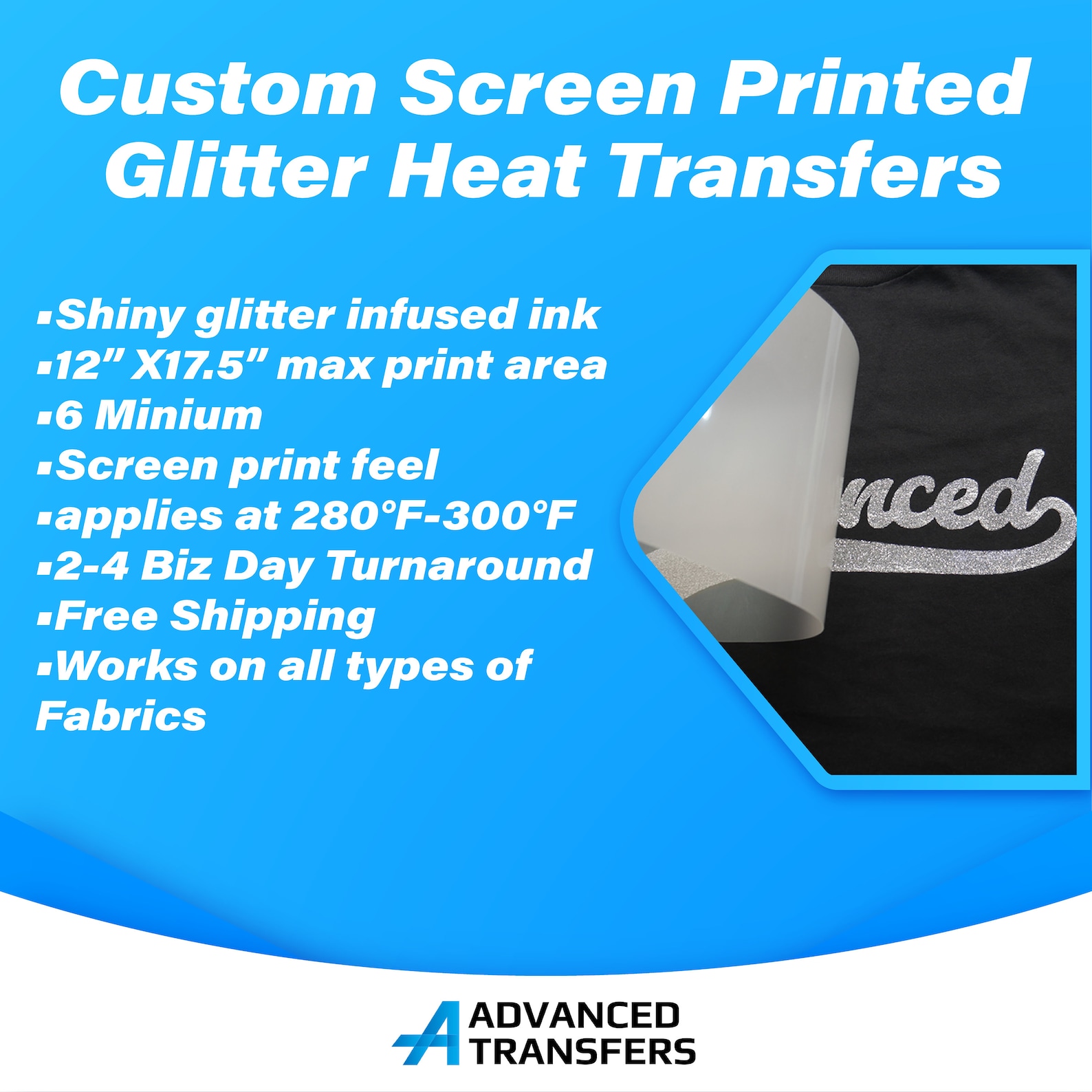 Custom Glitter Screen Printed Transfers - Etsy