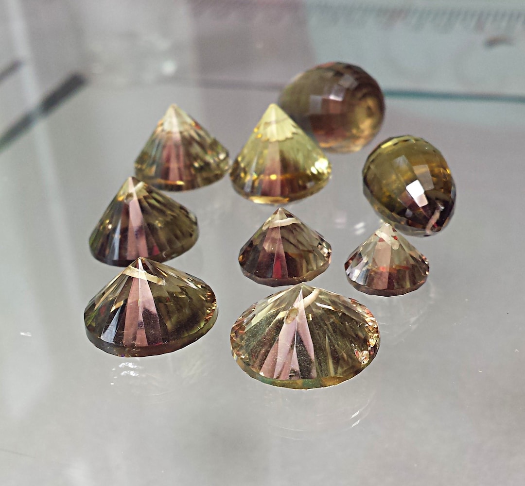 Bi Color Quartz Briolettes, Smoky Quartz, Citrine, Beer Quartz, Rare ...