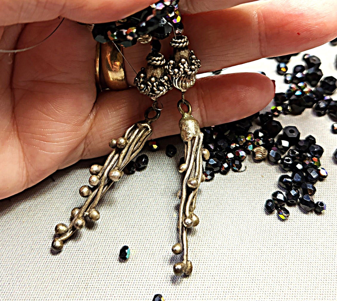 Hill Tribe Vine Tendril Pendants, 99% Fine Silver & Bali Sterling Cap ...