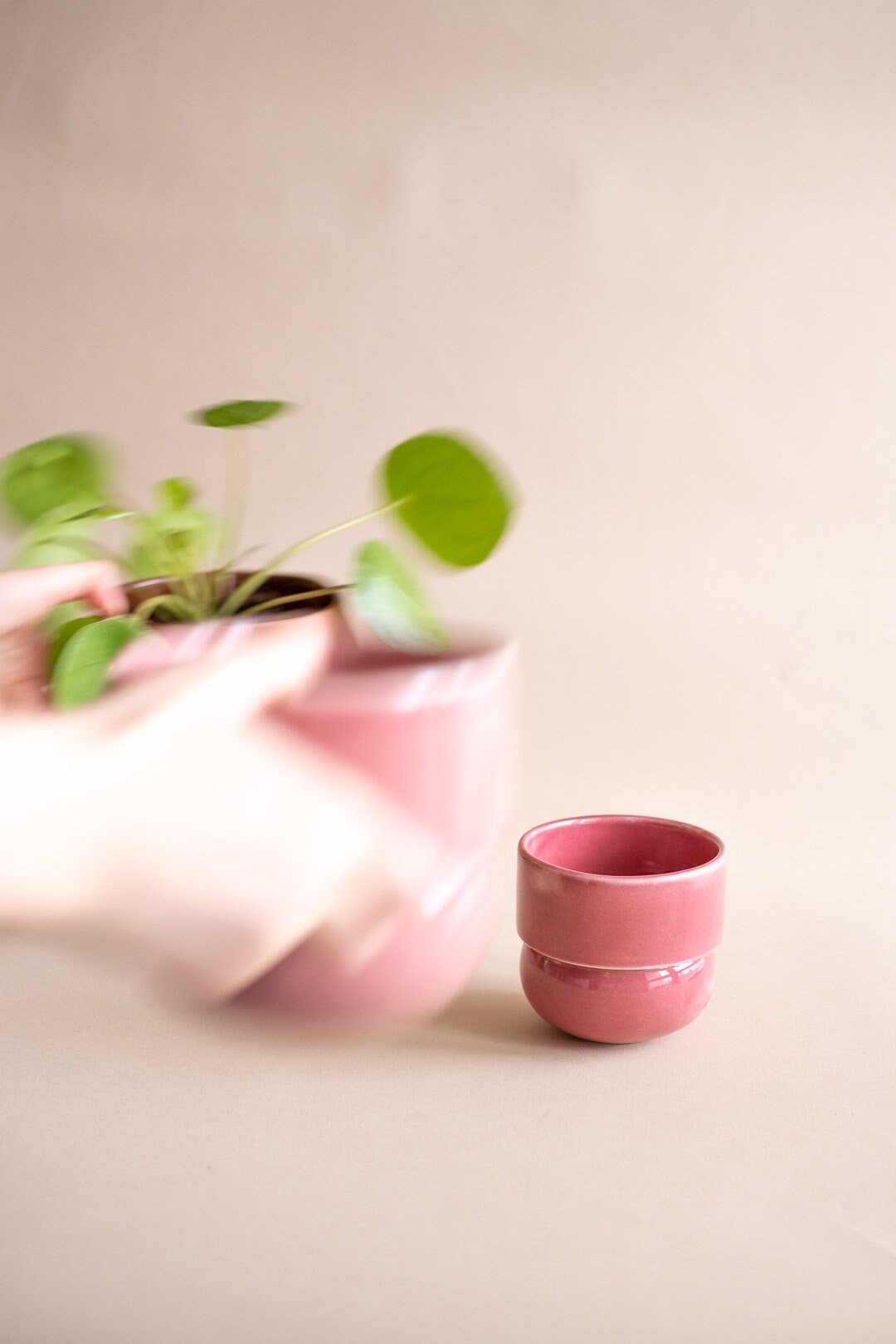 Ceramic Planter, Handmade Pot, Vintage Boho Flower Pot, Light Pink - Etsy