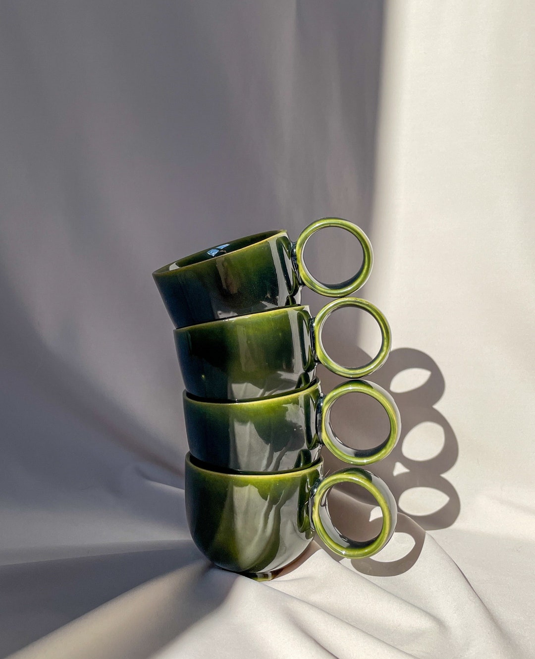 Handmade Green Ceramic Espresso Cup, Small Coffee Cup (2 Oz ) - Etsy