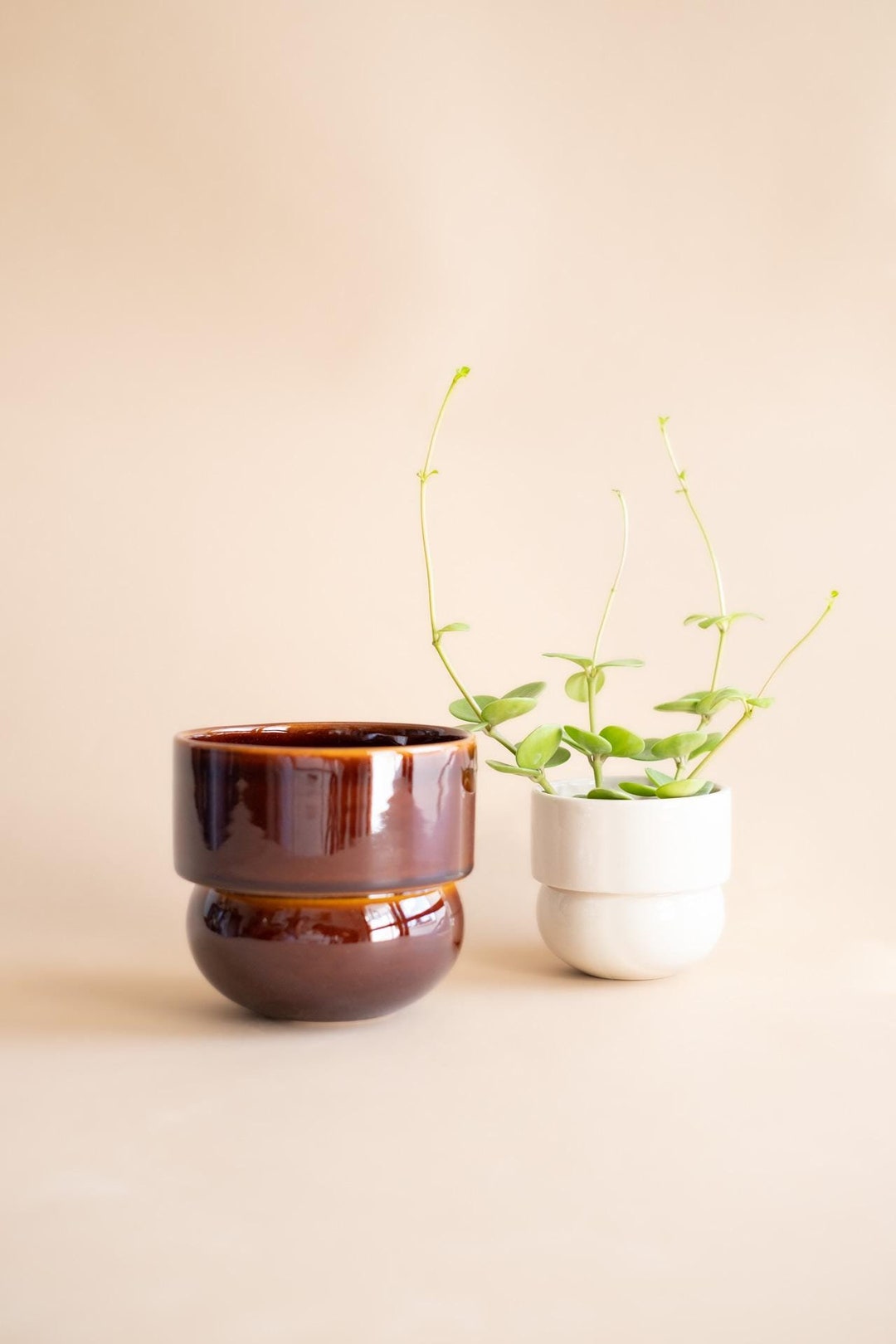 Small and Large Pot, Set of 2 Flower Pots, Mini Succulent Pot, Cactus ...