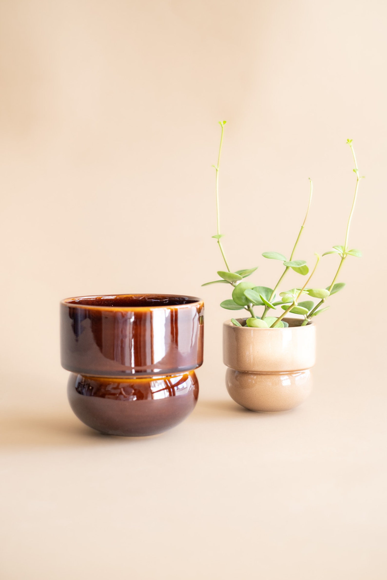 Ceramic Planter, Handmade Pot, Vintage Boho Flower Pot, Honey - Etsy