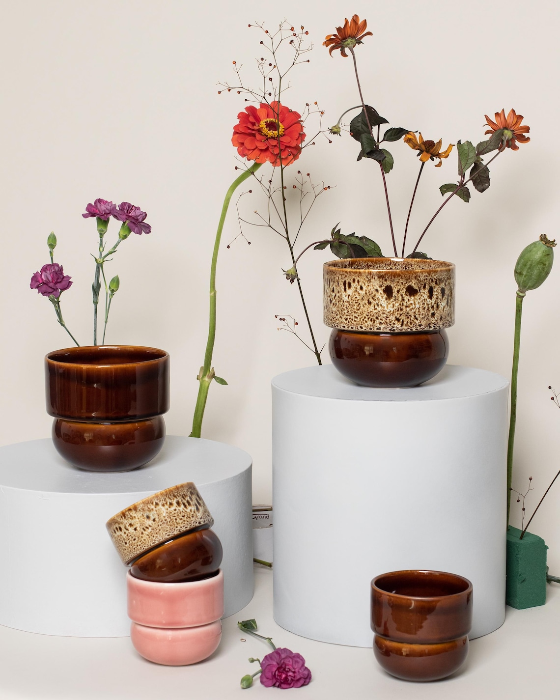 Ceramic Planter, Handmade Pot, Vintage Boho Flower Pot, Honey + Pattern ...