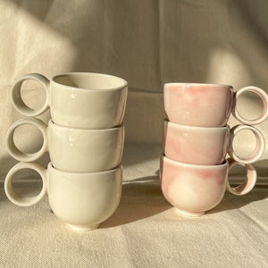 Pink Espresso Cup, Birthday Gift for Lady, Coffee Cup, Small Cup, 2 Oz ...
