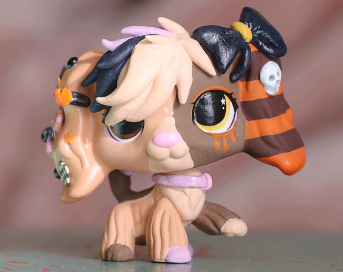Littlest Pet Shop OOAK Custom Hand-painted Halloween Decora Cocker ...