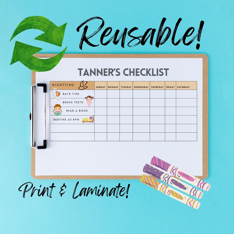 Editable Daily Routine Chart for Kids - Morning, Afternoon, Night ...