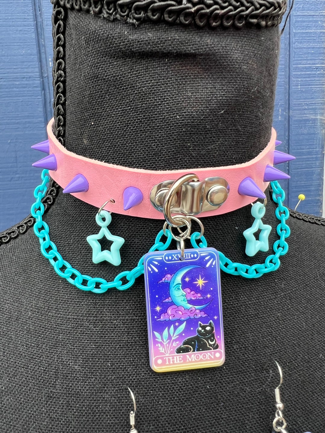 Pink Purple Tarot Card Choker Alt Fasion - Etsy