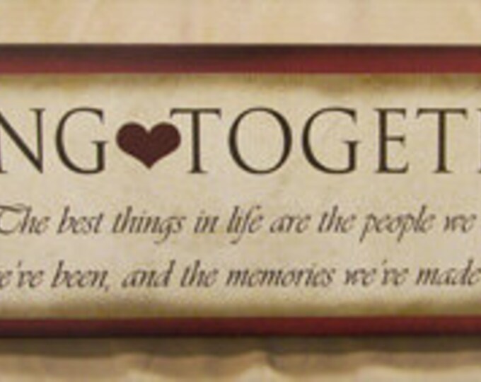 Wood Sign, Being Together, Family Sign, Farmhouse Decor, Wall Decor ...