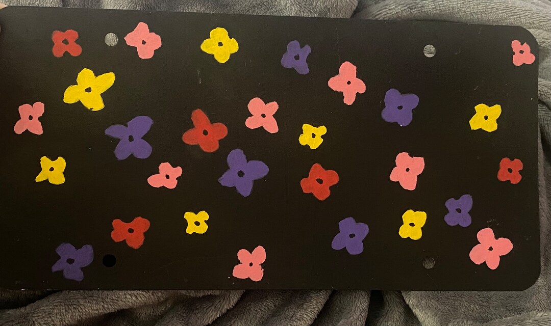 Flower Painted License Plate - Etsy