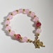 Elegant Pink and Gold Bead Bracelet With Cupid Charm – 6' Length - Etsy