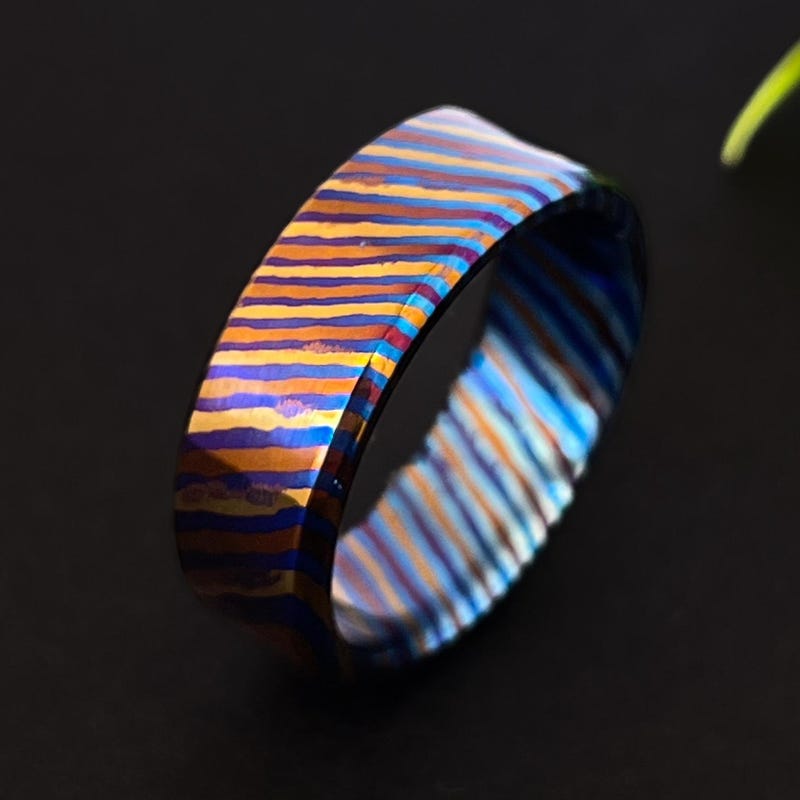 Colorful Titanium Rings - Etsy