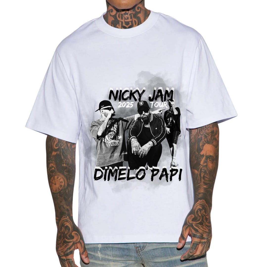 Nicky Jam Tour Shirt - Reggaeton Music Merch - Latin Artist Concert Tee ...
