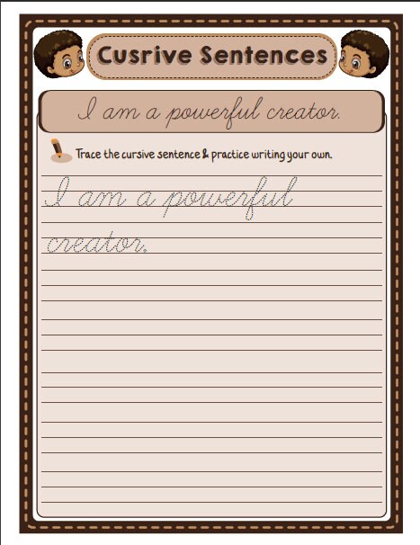 Cursive Writing Handbook for Beginners Learn Cursive Handwriting Over ...