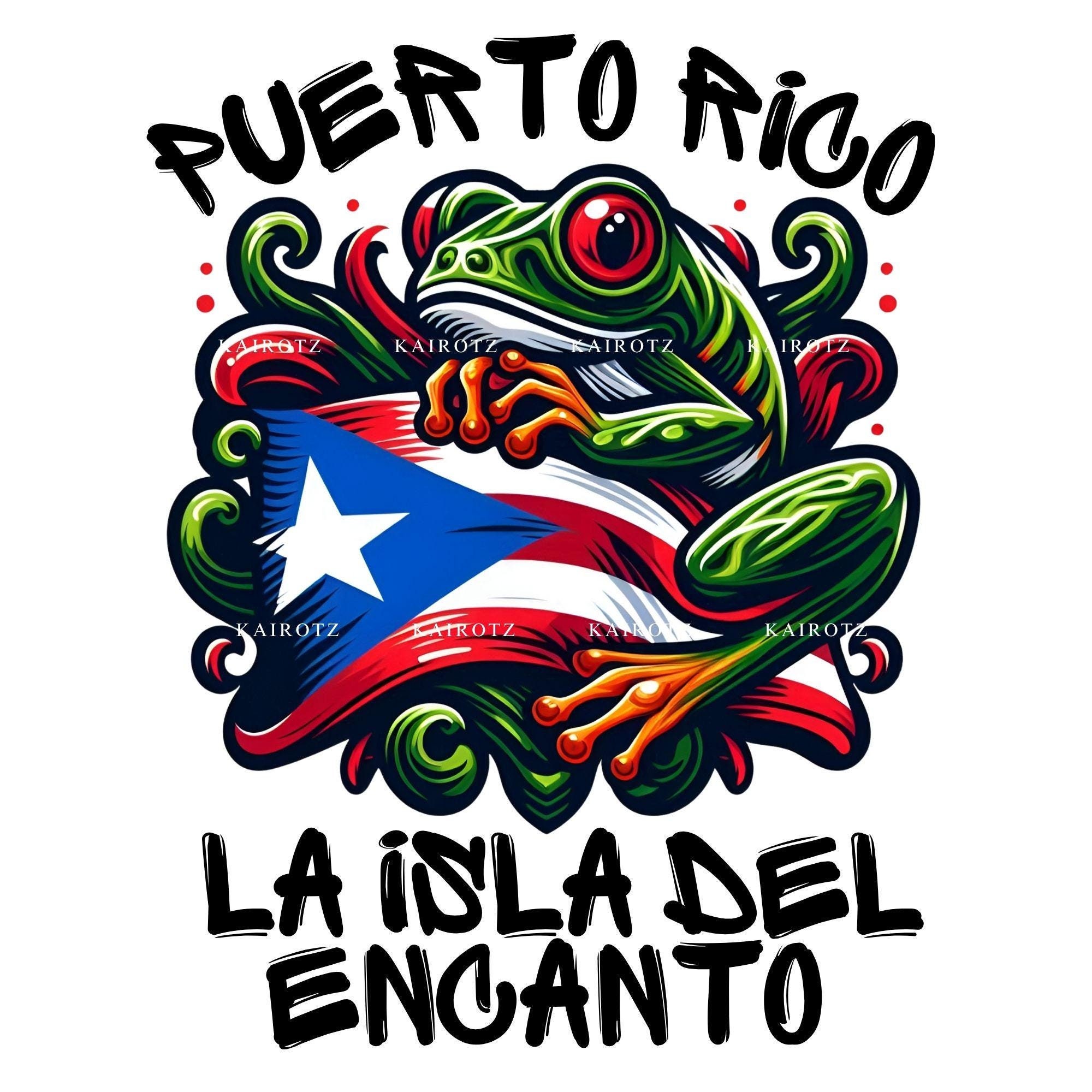 Puerto Rico Coqui La Isla Del Encanto (PNG) No Background - Etsy