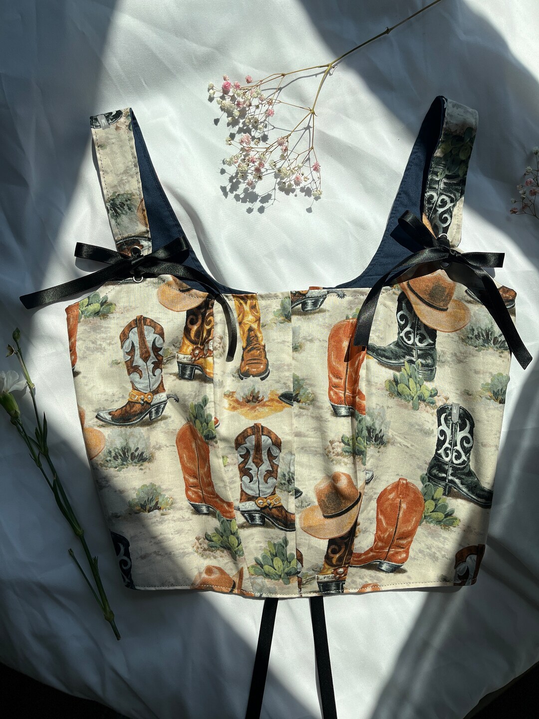Cowboy Boots Soft Corset Top - Etsy