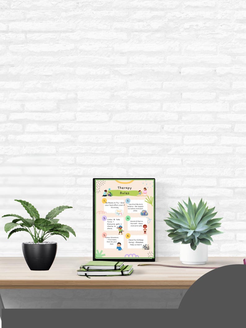 Editable Therapy Rules Poster: OT, PT, SLP Room Decor (digital Download ...