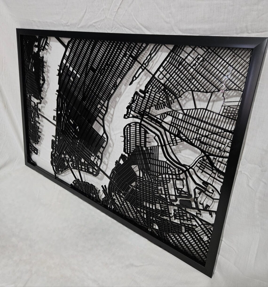 Mapa De New York 3D Archivo Corte Laser - SVG DXF DWG - Madera Acrilico ...