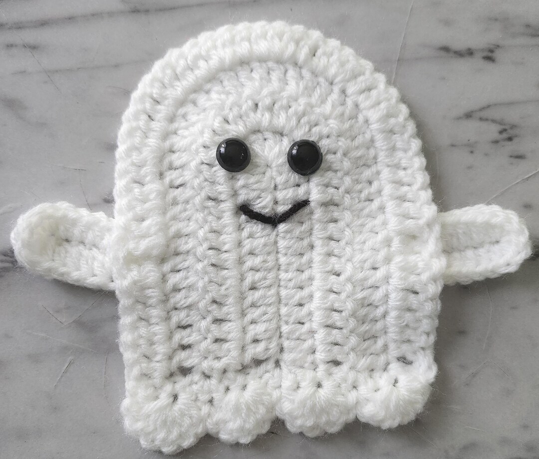 Handmade Crochet Ghost Applique for Halloween Adorable Amigurumi ...
