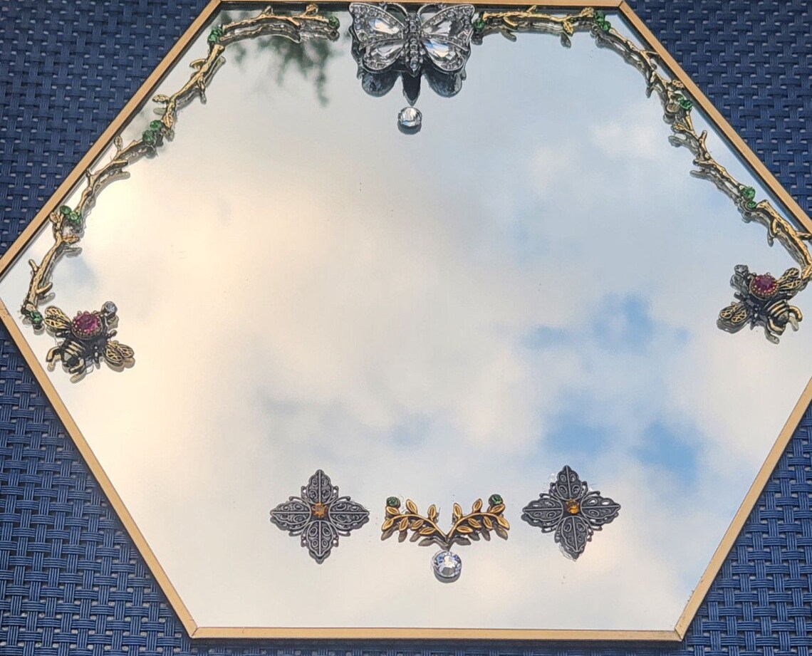 Butterfly and Bees Mirror - Etsy