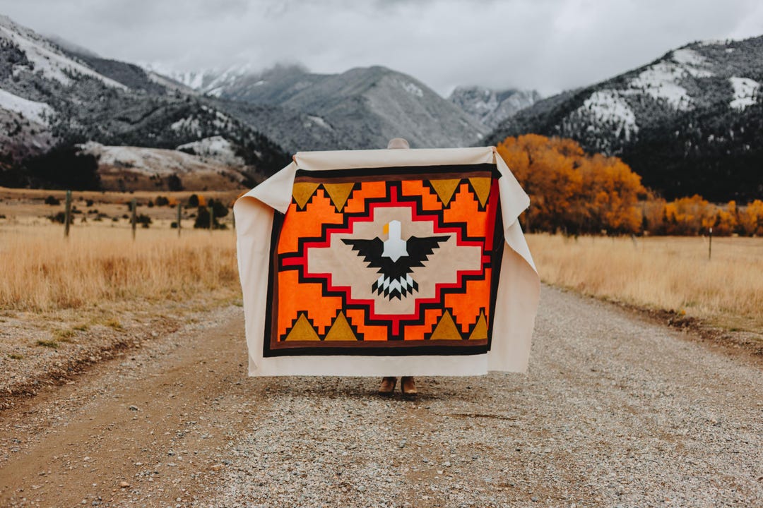 Thunderbird Quilt Painting - 60"x84" Acrylic on Unstretched Canvas - Etsy