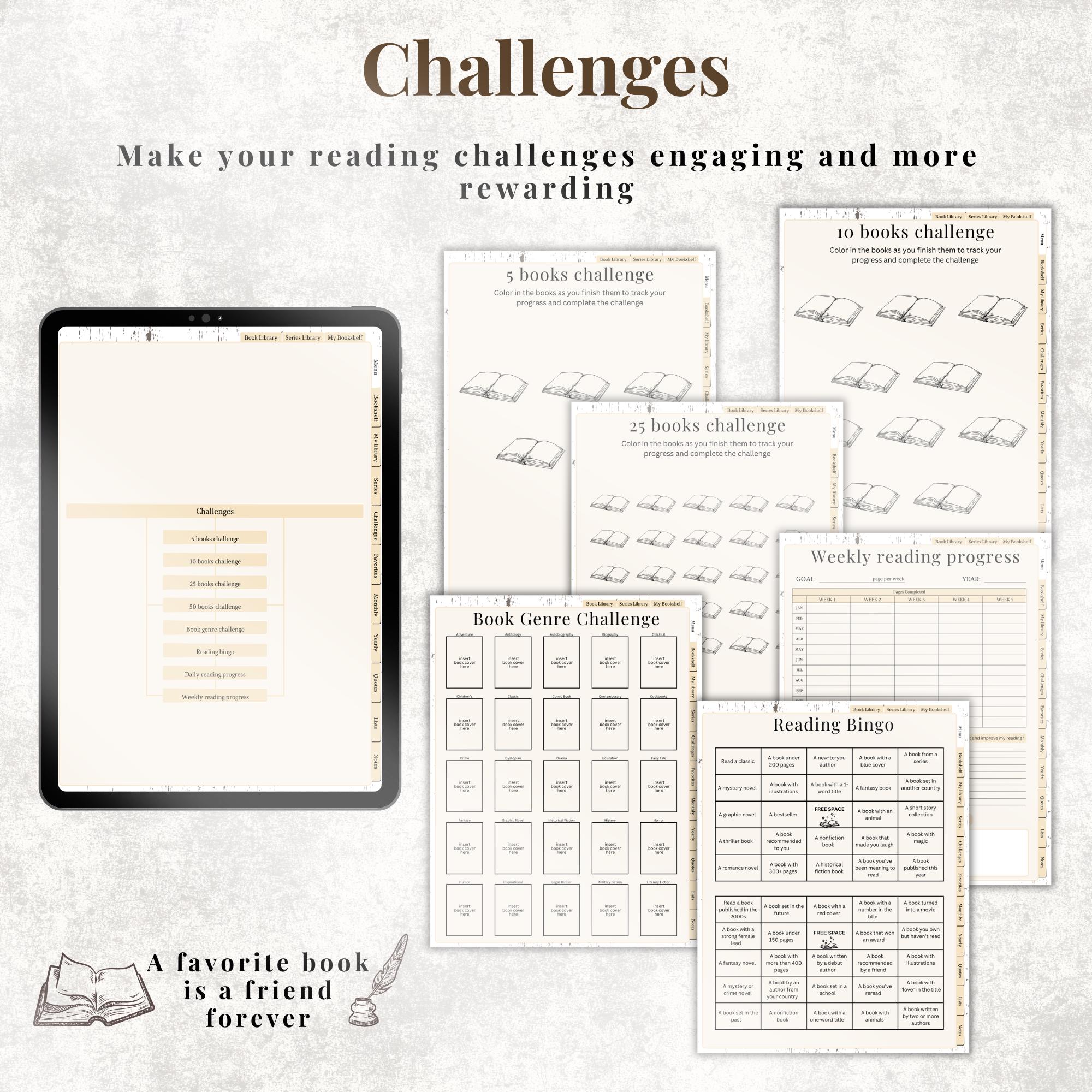 Digital Reading Journal, Digital Reading Planner, Goodnotes, Notability ...