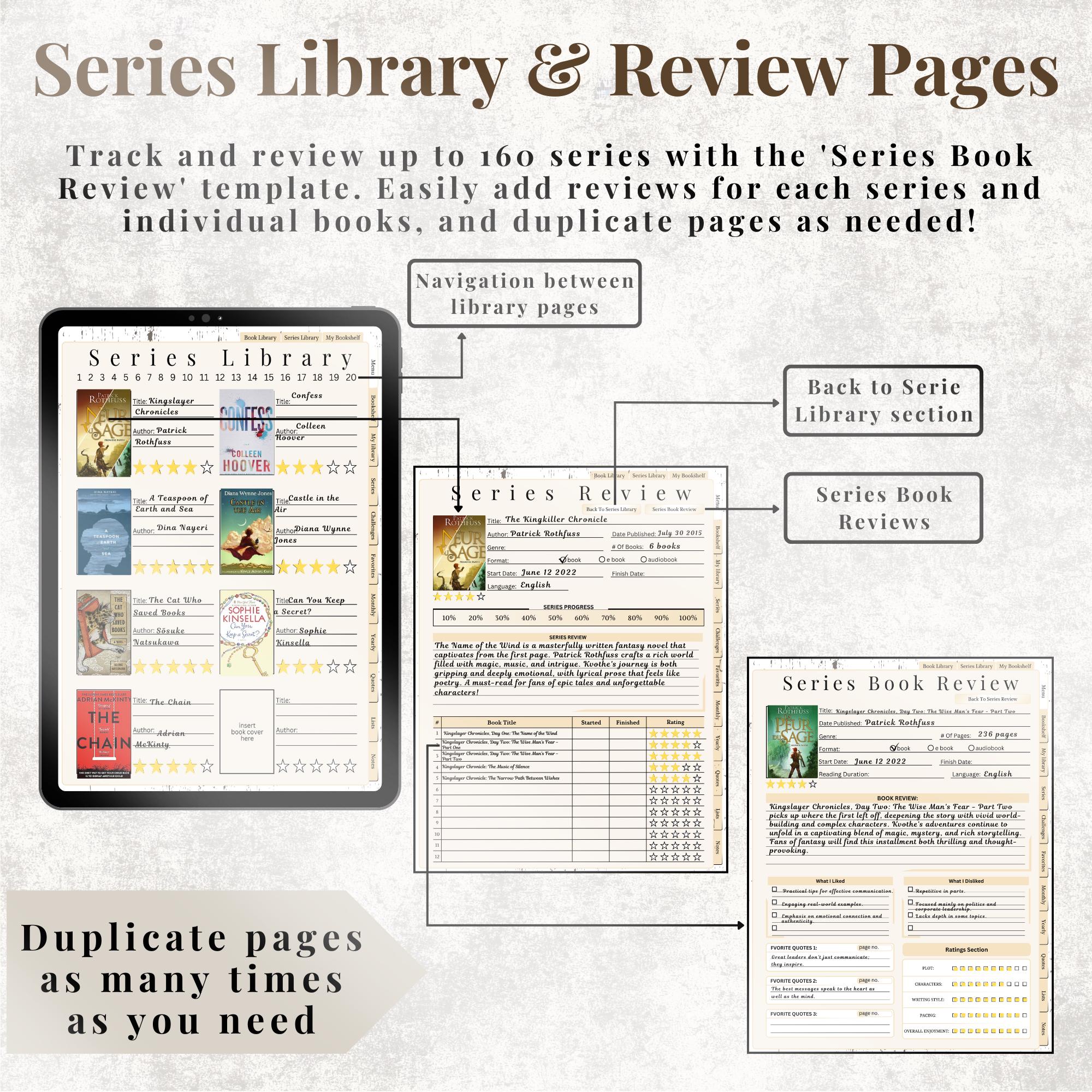 Digital Reading Journal, Digital Reading Planner, Goodnotes, Notability ...