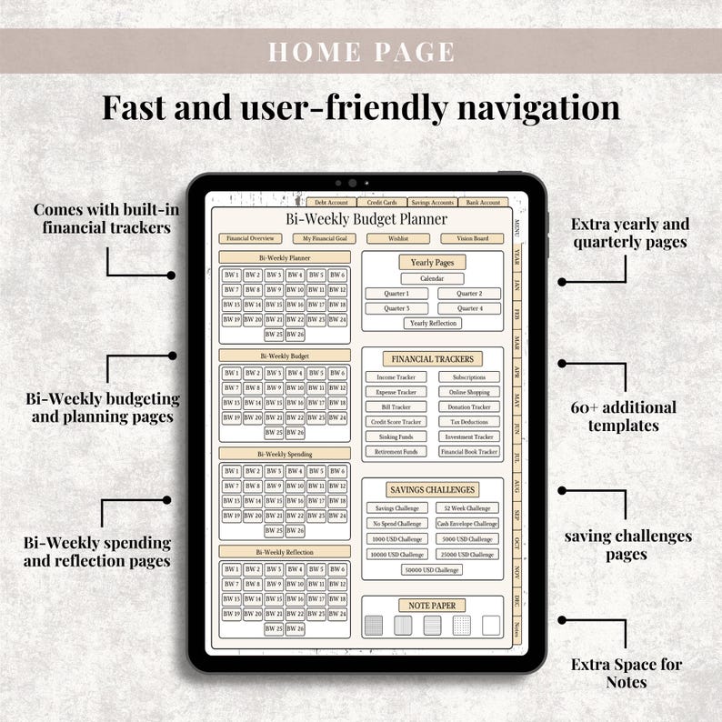 Bi Weekly Budget Planner, Monthly Budget & Bill Tracker, Debt Tracker ...