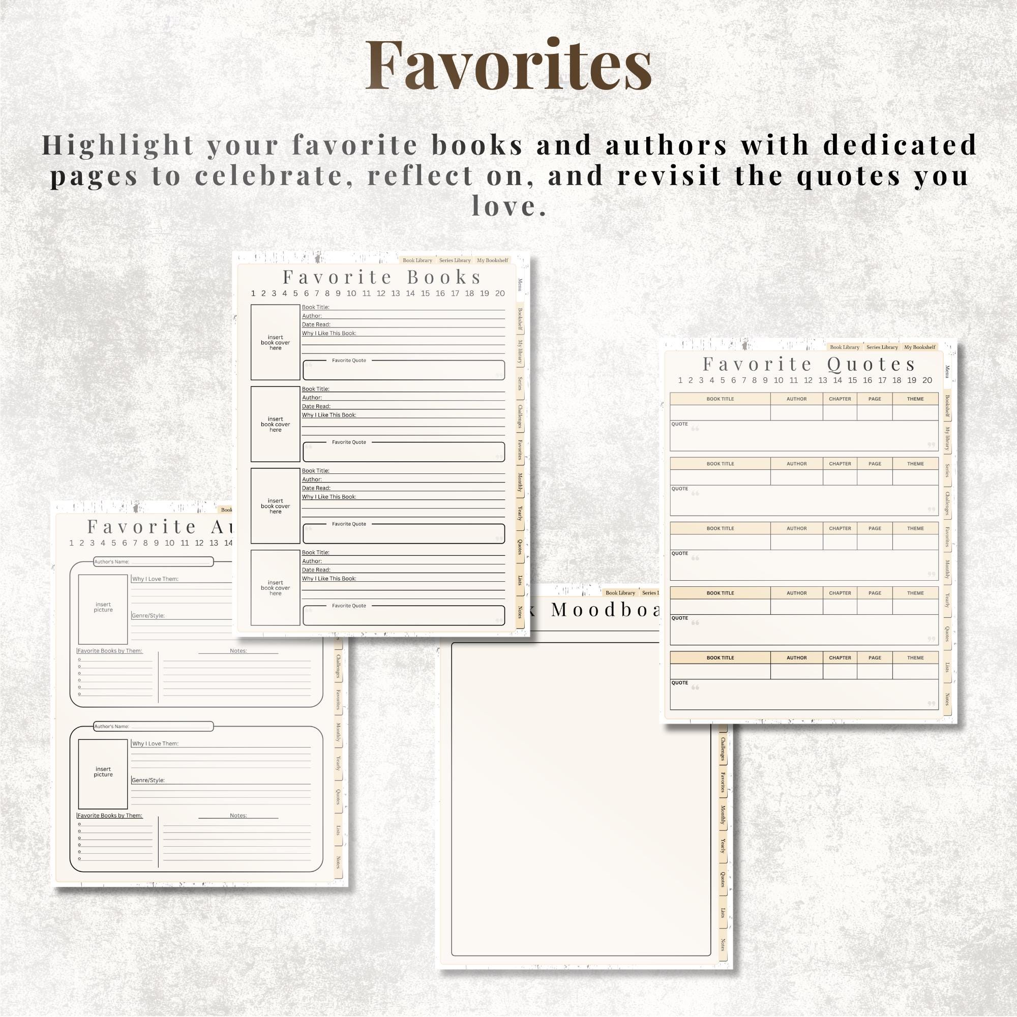 Digital Reading Journal, Digital Reading Planner, Goodnotes, Notability ...