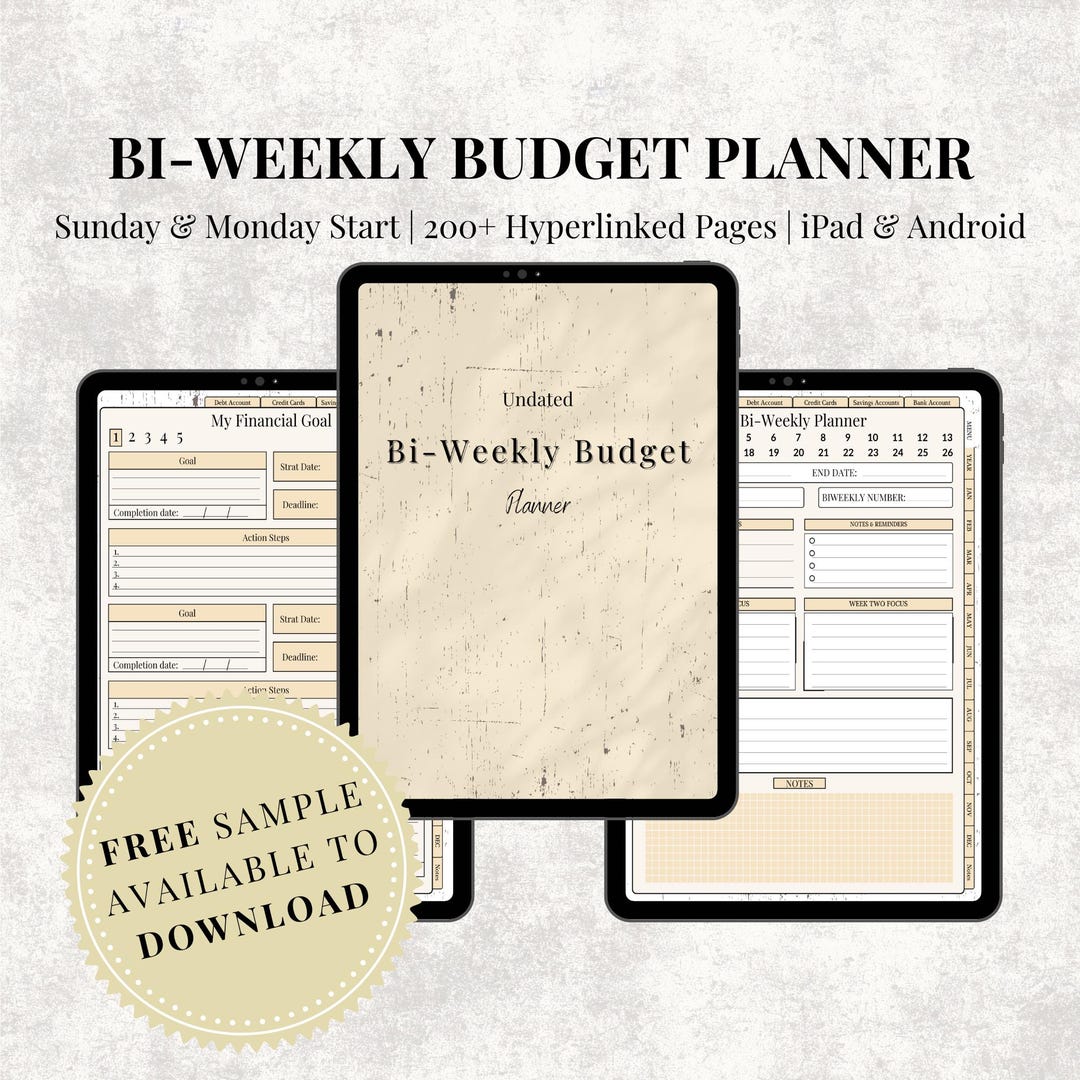Bi Weekly Budget Planner, Monthly Budget & Bill Tracker, Debt Tracker ...