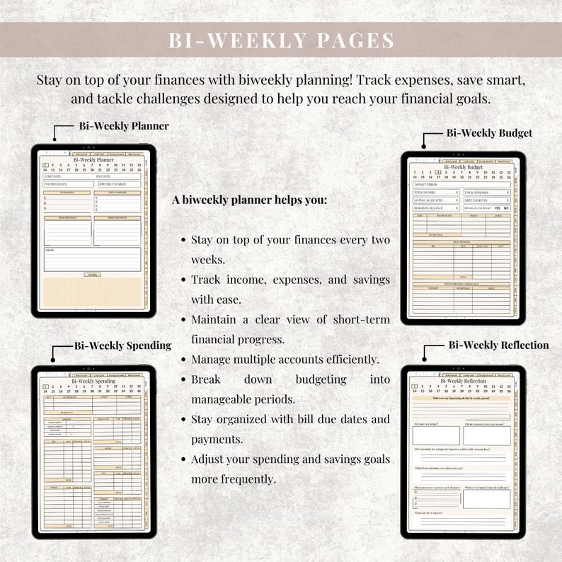 Bi Weekly Budget Planner, Monthly Budget & Bill Tracker, Debt Tracker ...