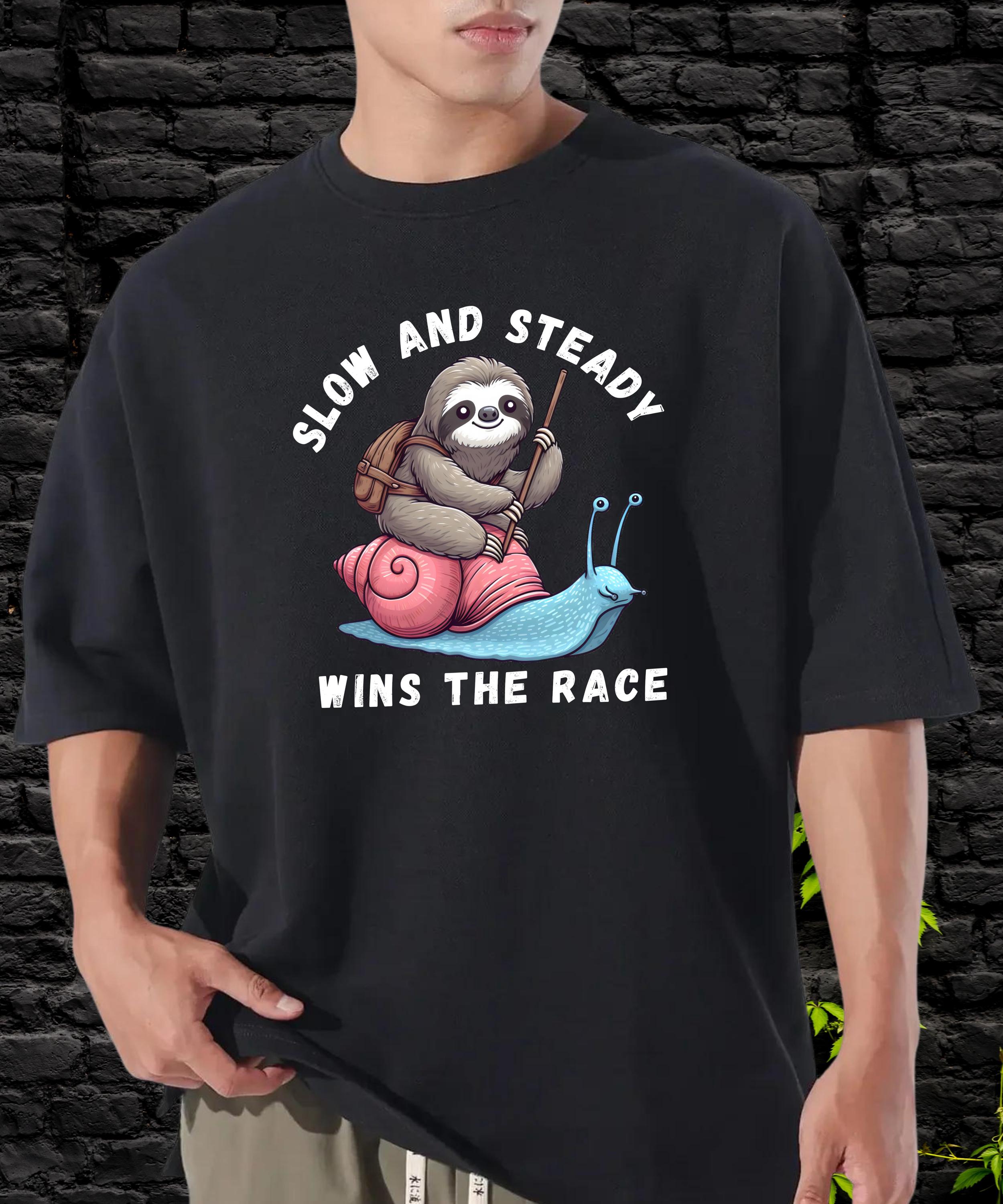 Slow and Steady Wins the Race Png, Sloth Riding Snail Png Funny Slow ...