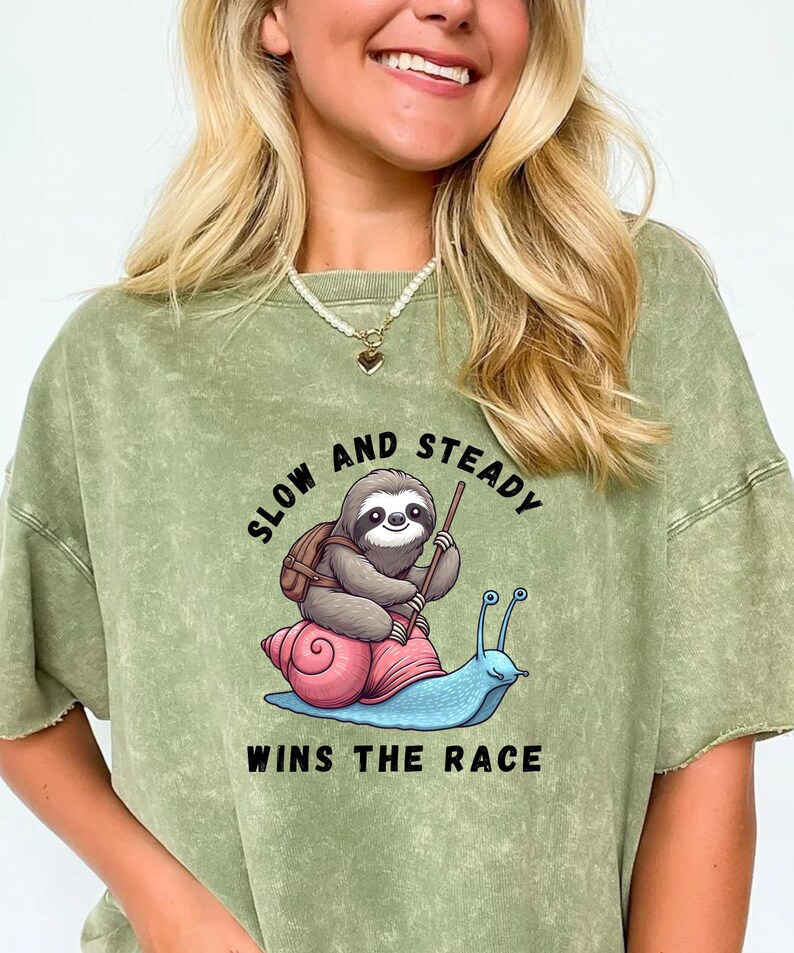 Slow and Steady Wins the Race Png, Sloth Riding Snail Png Funny Slow ...