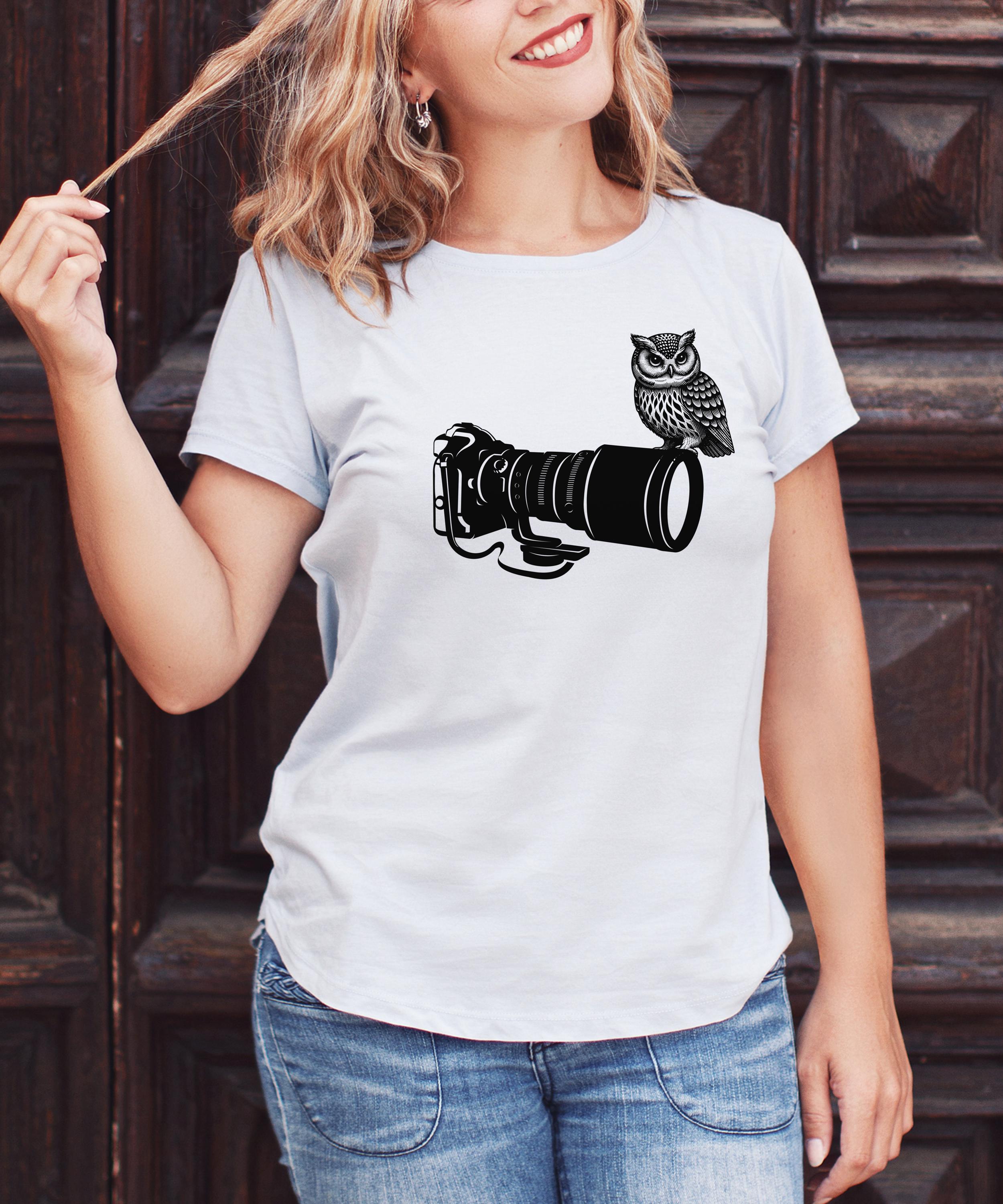 Owl on Camera Png, for a Bird Photographer Png, Nature Photography PNG ...