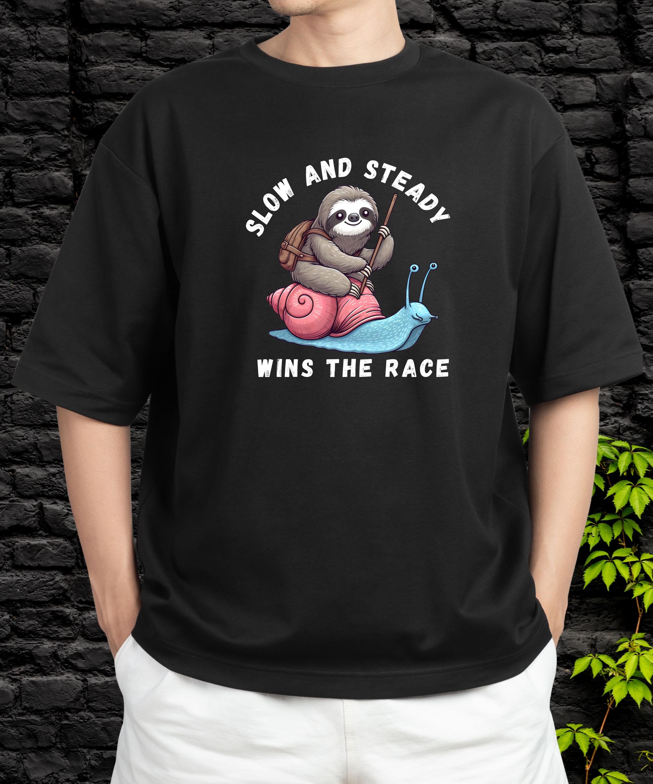 Slow and Steady Wins the Race Png, Sloth Riding Snail Png Funny Slow ...