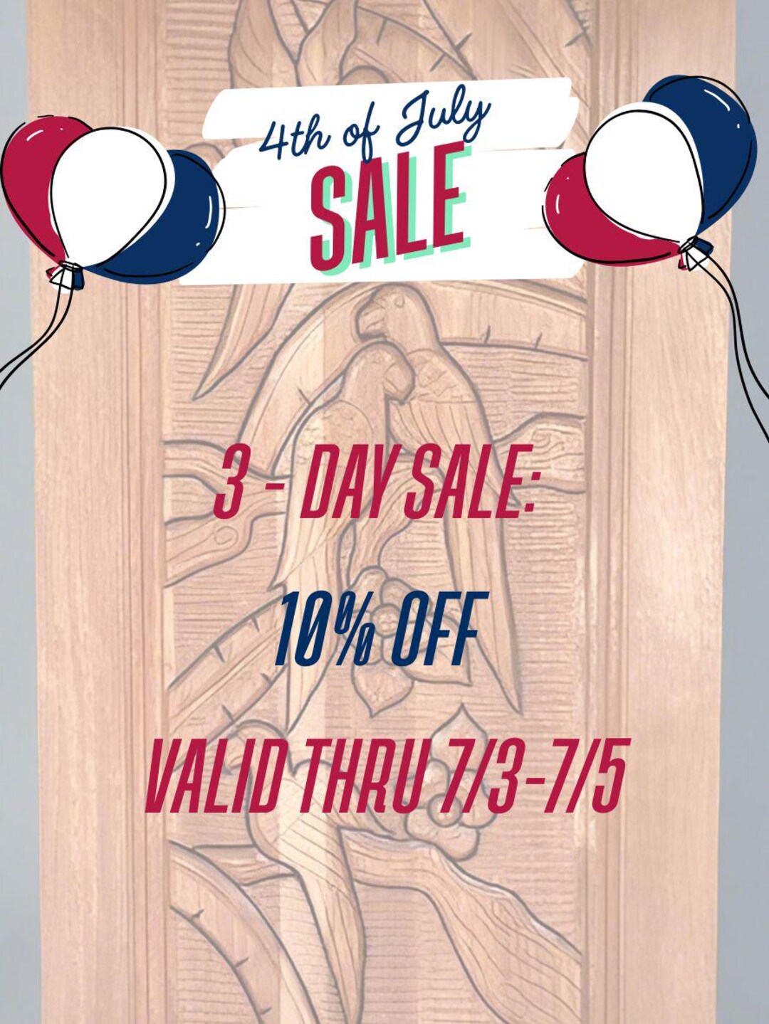 Parrot (papagallo) Door - Hand-carved Brazilian Mahogany Entryway Doors ...