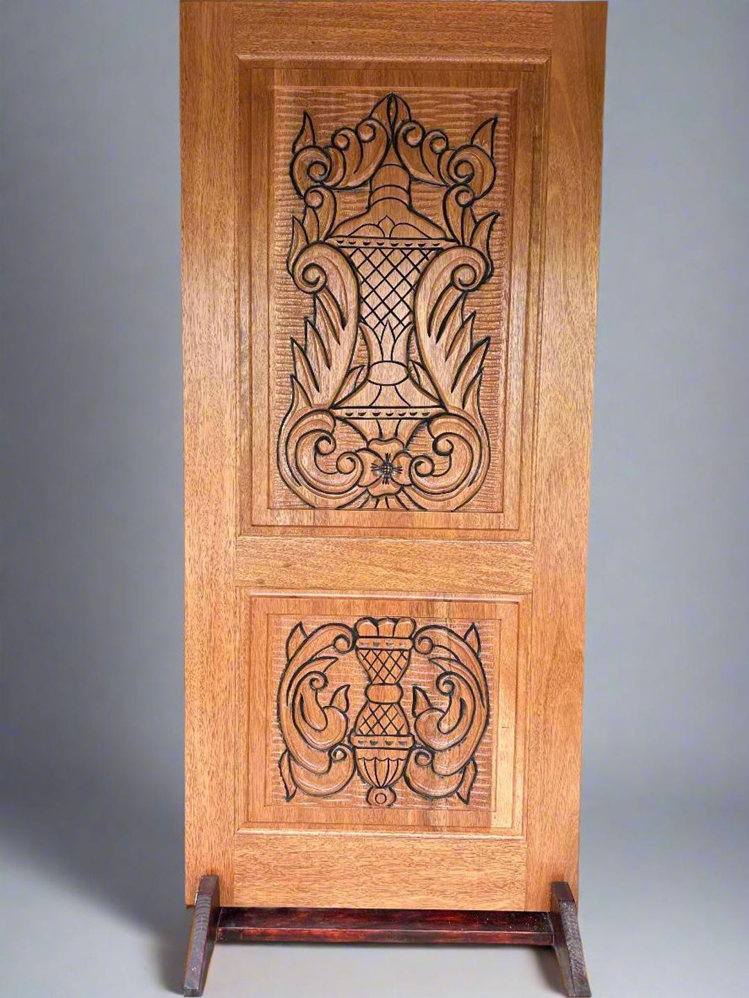 Custom Pitcher Door - Hand-carved Brazilian Mahogany Entryway Doors - Etsy