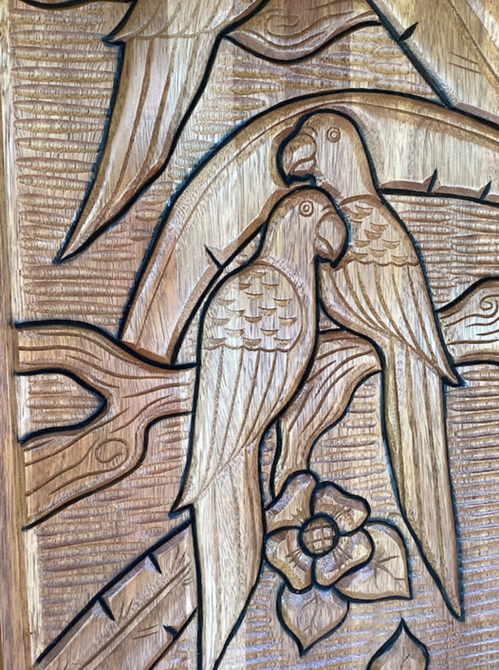 Hand-carved Brazilian Mahogany Entryway Doors Parrot papagallo Door - Etsy