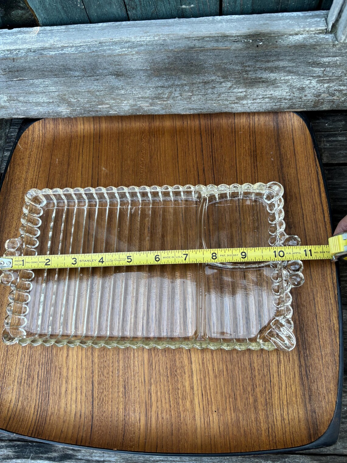 Vintage Clear Ribbed Hobnail Rim Ashtray / Snack Platter. Vintage Snack ...